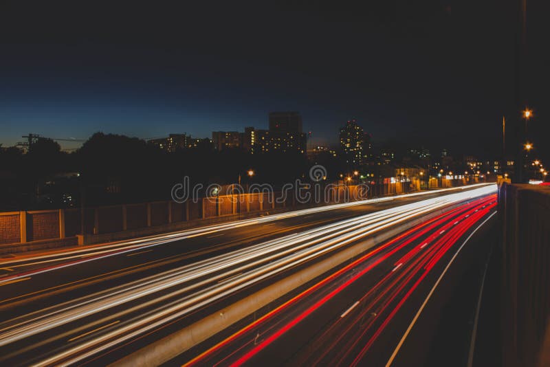 A Fast Movement of Traffic in NYC Stock Photo - Image of freeway ...