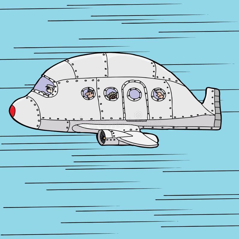 Fast Moving Airplane stock vector. Illustration of jetliner - 48711896