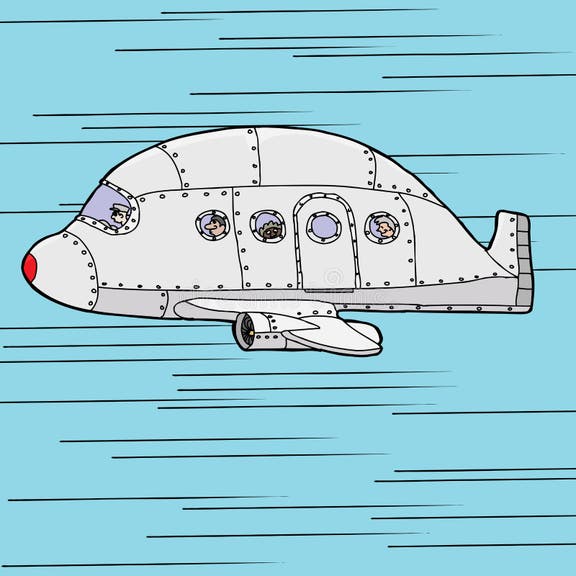 Fast Moving Airplane stock vector. Illustration of jetliner - 48711896