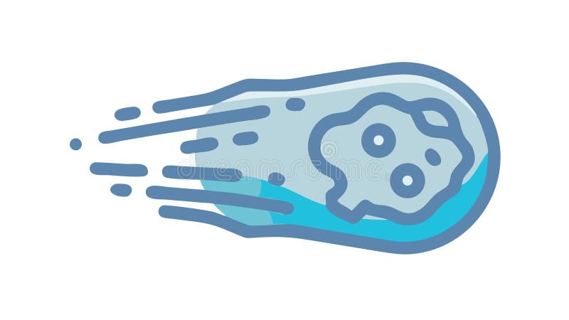 Fast Moving Asteroid, Symbolizing Cosmic Velocity, Vector Design ...