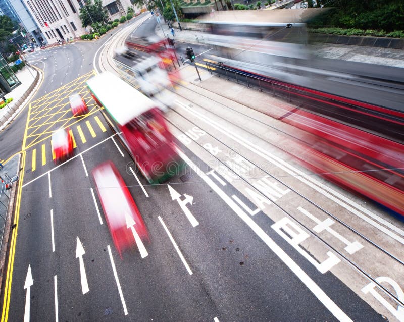 Fast moving bus stock image. Image of architecture, moving - 12113659