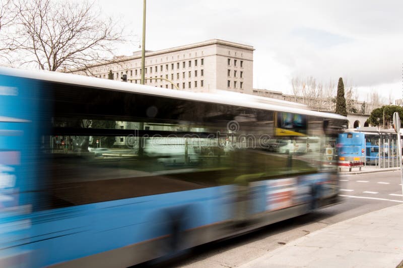 Fast moving bus stock image. Image of motion, transportation - 50248855