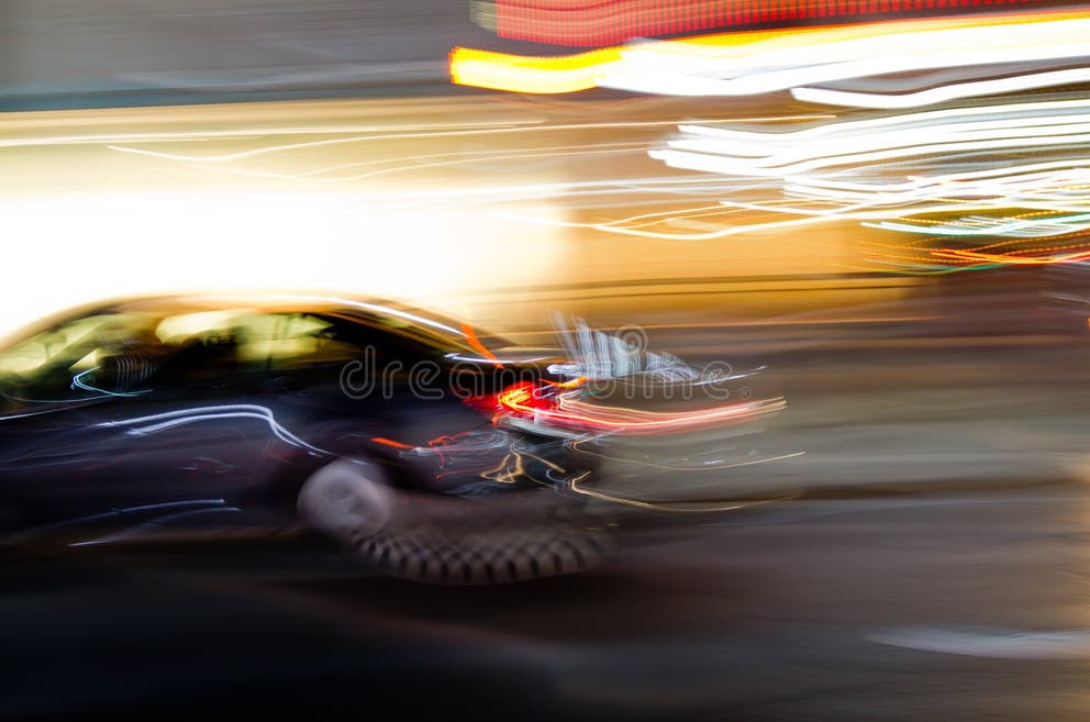 Fast moving car stock image. Image of chrome, bright - 24845223