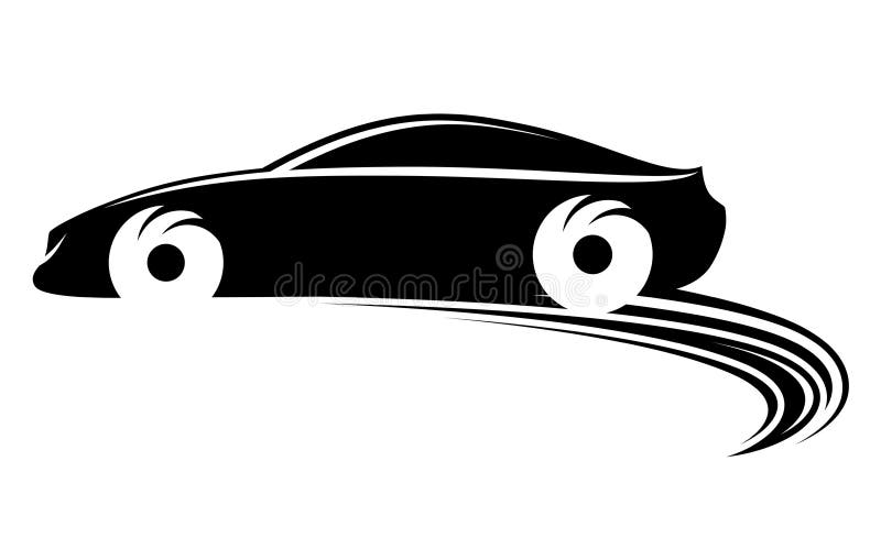 Fast moving car stock vector. Illustration of power, isolated - 26881762