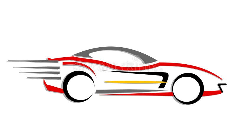 Fast moving car icon stock illustration. Illustration of black - 17916250