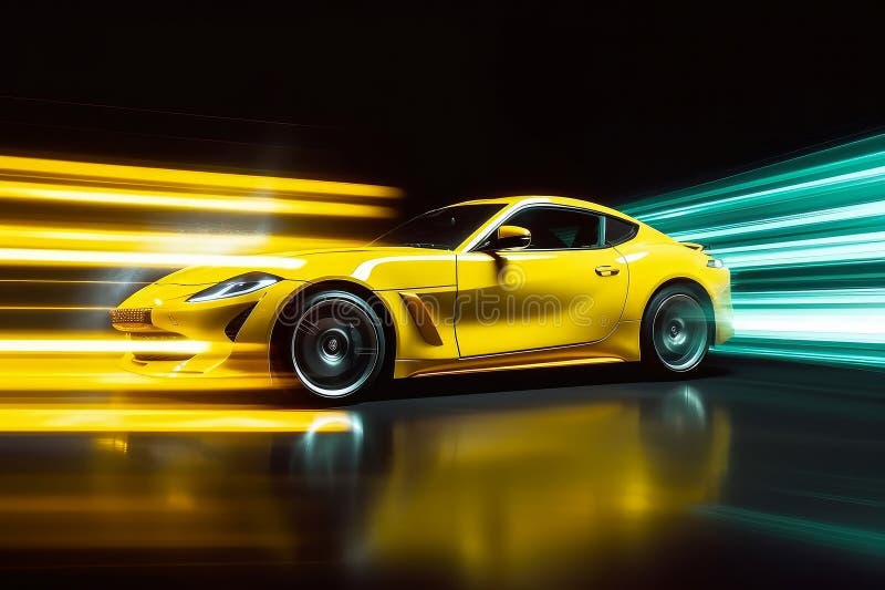 Fast Moving Car on the Road Car on the Road Fast Moving Car Stock ...