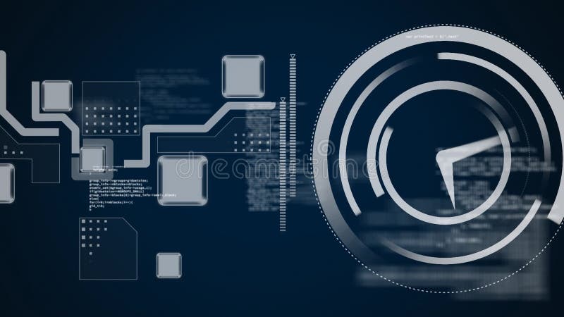 Fast Moving Clock and Data Processing Stock Video - Video of ...