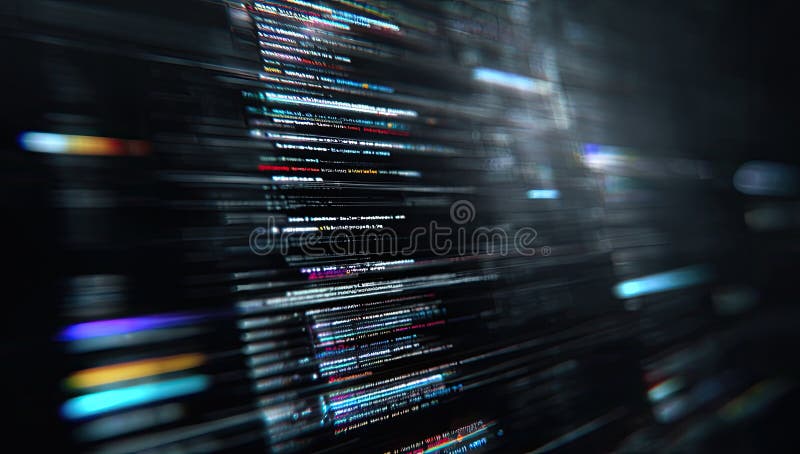 AI-Generated Code Stream stock illustration. Illustration of stream ...