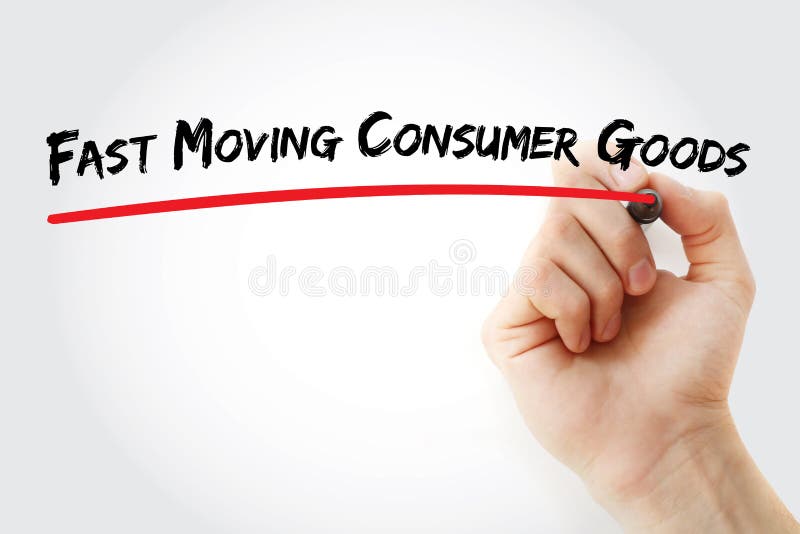 Fast Moving Consumer Goods Acronym with Marker, Concept Background ...
