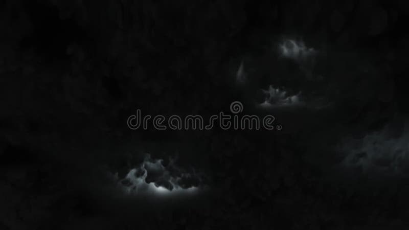 Fast Moving Dark Storm Clouds with Lightnings in the Background - 4K ...