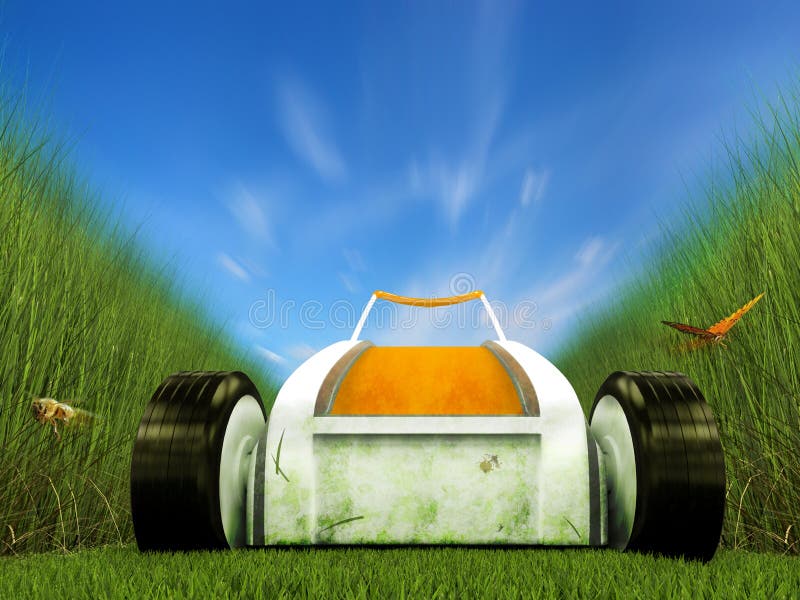 Fast Moving Lawn Mower on Grass Track Stock Illustration - Illustration ...