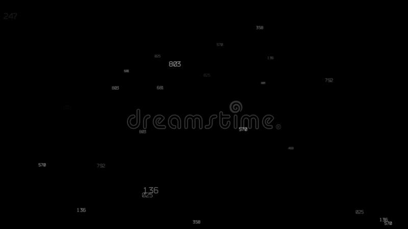 Fast Moving Numbers in Space on Black Background HD Stock Footage ...