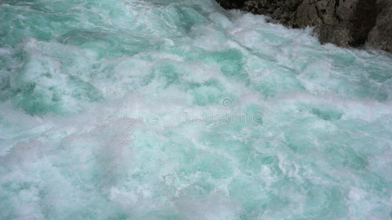 A Fast-moving Stream of the Mountain River Stock Footage - Video of ...
