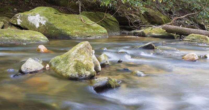 Fast Running Stream through Large Boulders Near Boone North Carolina ...