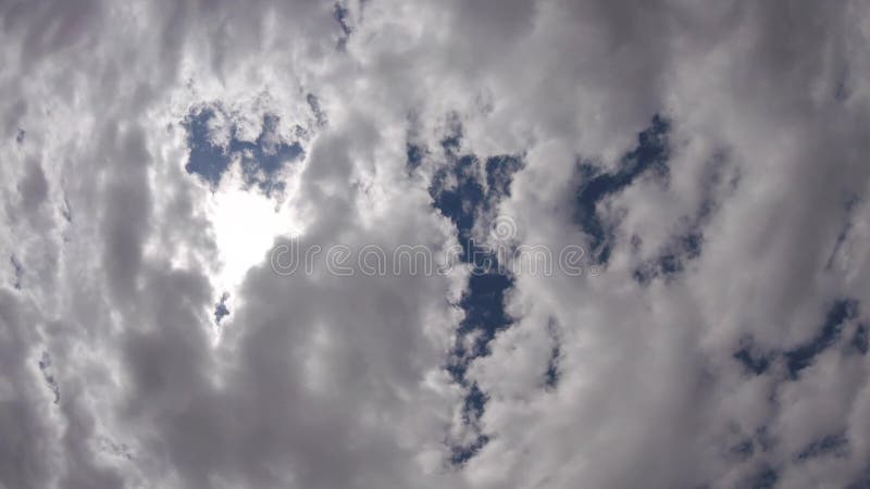 Fast Moving Clouds Blue Sea Sky Sunny Day Small Dark Clouds White ...