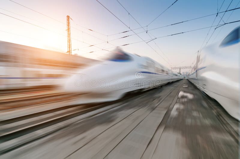Fast moving train stock photo. Image of cargo, metro - 287008612