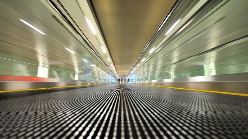 Travelator stock photo. Image of move, perspective, transportation ...