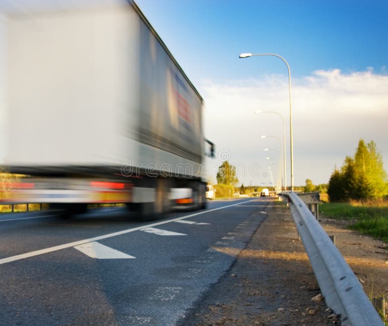 Fast moving truck stock photo. Image of high, heavy, transporter - 5085404