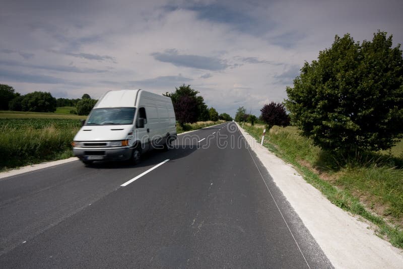 Fast moving van stock photo. Image of small, drive, glass - 9760814
