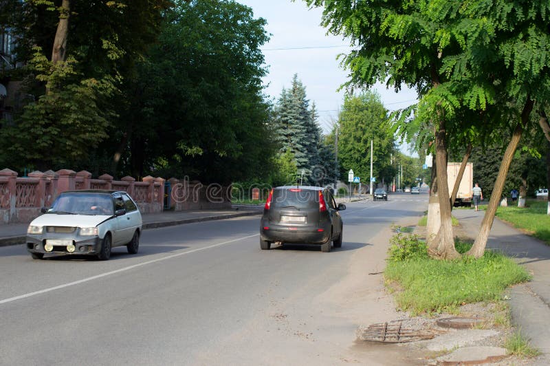 Fast-moving Vehicles on the Highway in the Streets Editorial Stock ...