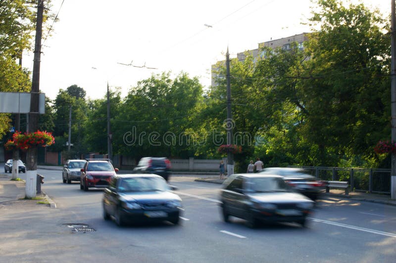 Fast-moving Vehicles on the Highway in the Streets Editorial Image ...