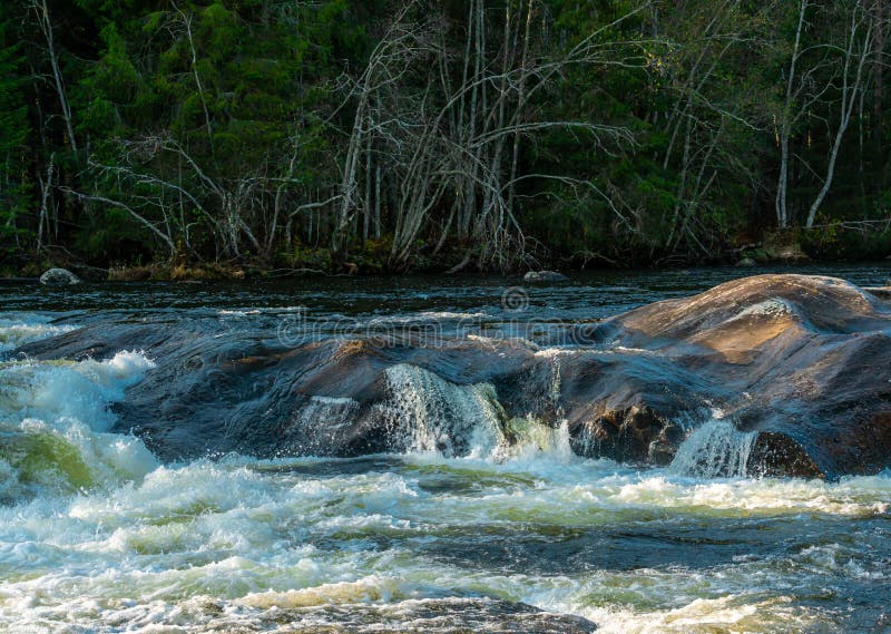 River Rapid Water Rushing Over Rocks Stock Image - Image of rapid ...