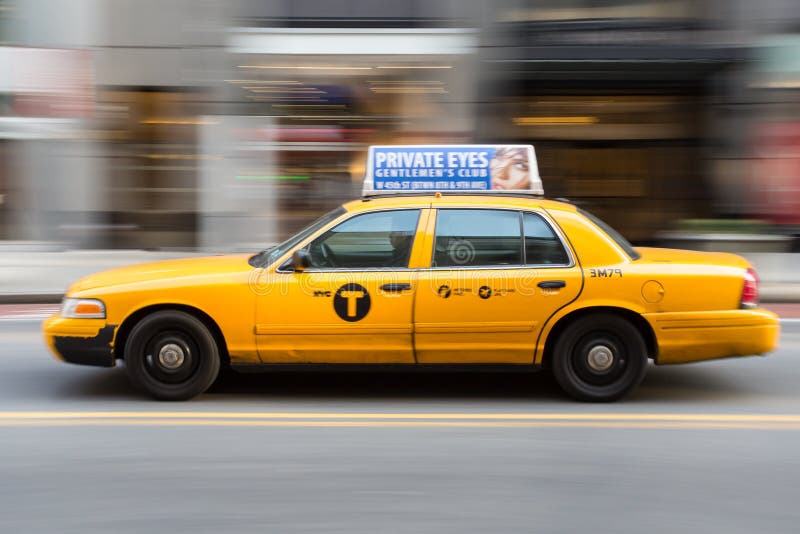 Fast Moving Yellow Cab editorial photography. Image of moving - 30185242