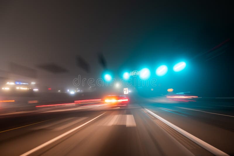 Fast night traffic stock photo. Image of dark, driving - 7294996