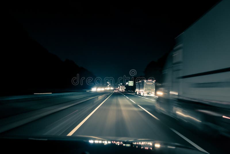 Fast night traffic stock photo. Image of dark, driving - 7294996