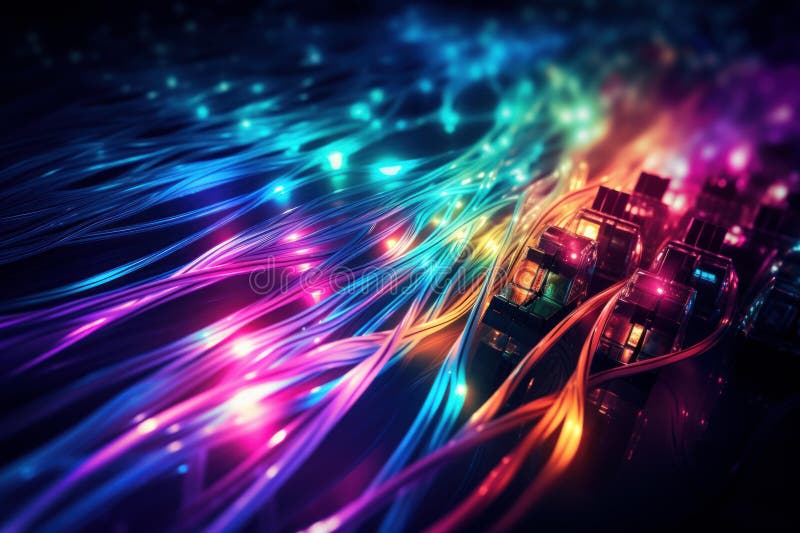 Fast Optic Cable Internet Connection. Generate Ai Stock Image - Image ...