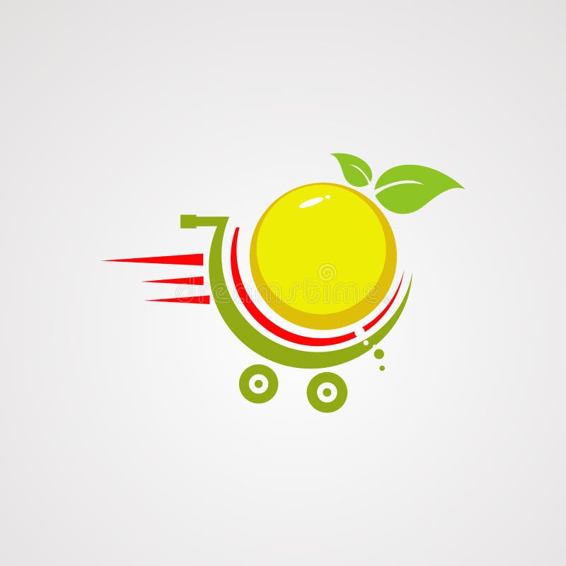Fast Orange Fruit on Trolly Logo Vector, Icon, Element, and Template ...
