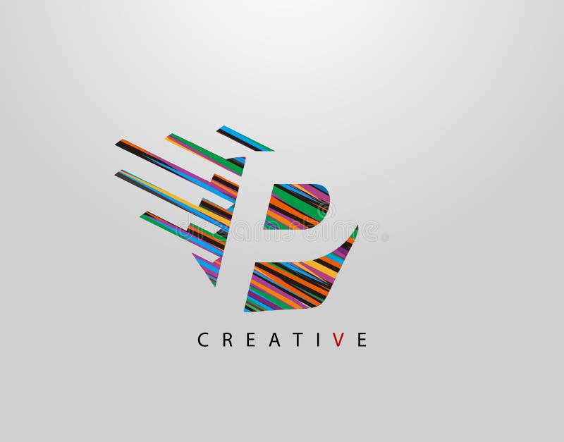 Fast P Letter Logo. Creative Modern Abstract Geometric Initial P Design ...