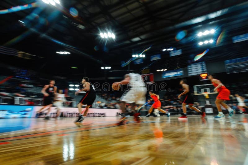 Fast-Paced Basketball Game Action Stock Illustration - Illustration of ...