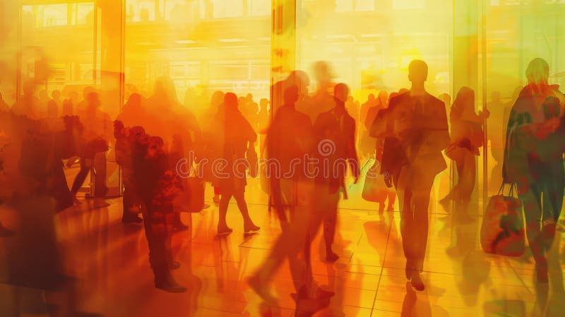 Fast-paced City Movement during Peak Rush Hour Time. Stock Image ...