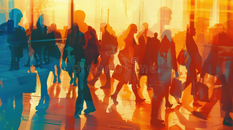 Fast-paced City Movement during Peak Rush Hour Time. Stock Image ...