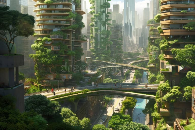 Fast Paced and Ever Changing Landscape of a Eco City Environment Stock ...