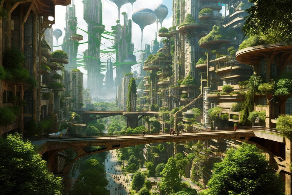 Fast Paced and Ever Changing Landscape of a Eco City Environment Stock ...