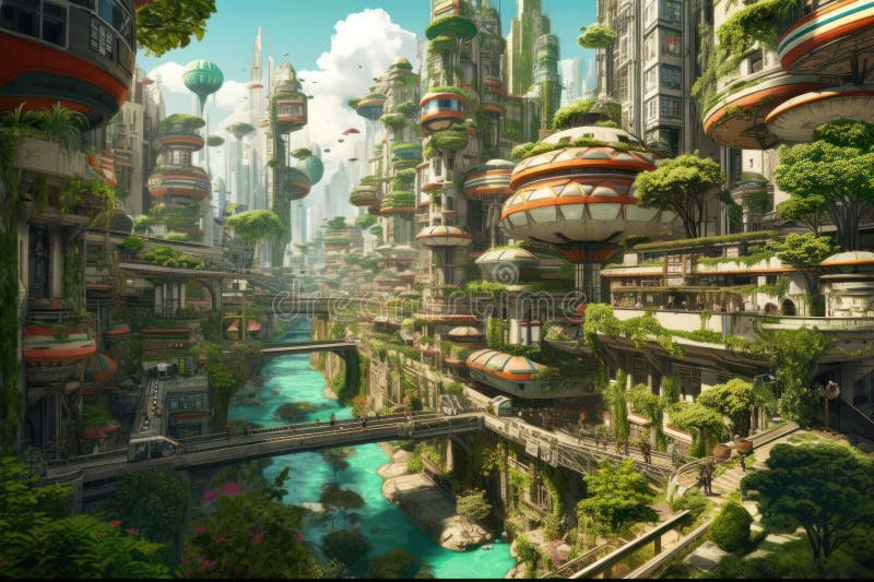 Fast Paced and Ever Changing Landscape of a Eco City Environment Stock ...