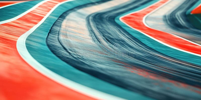 Fast-Paced Racing Track with Motion Blur Effect, Speeding Motion ...