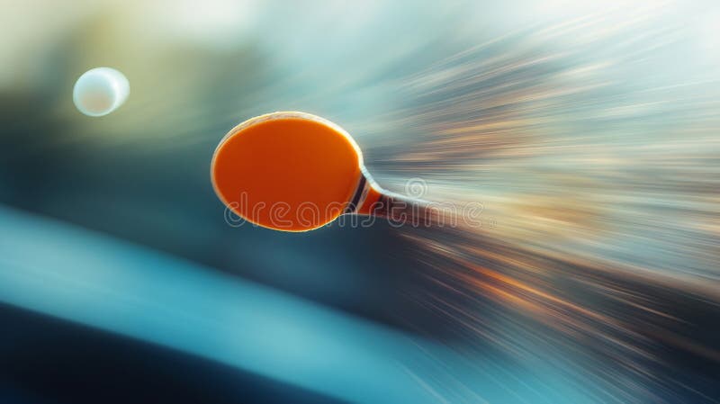 Fast-Paced Table Tennis Match Action Shot Stock Illustration ...