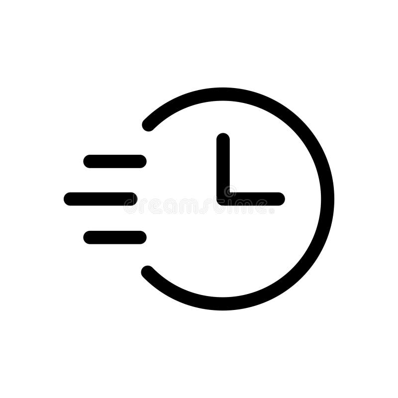 Fast-paced Time Icon, Representing Speed and Deadlines Stock Vector ...