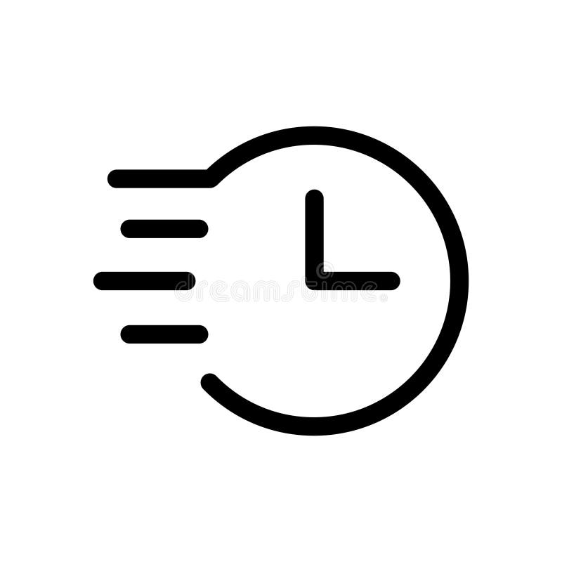 Fast-paced Time Icon, Representing Speed and Deadlines Stock Vector ...