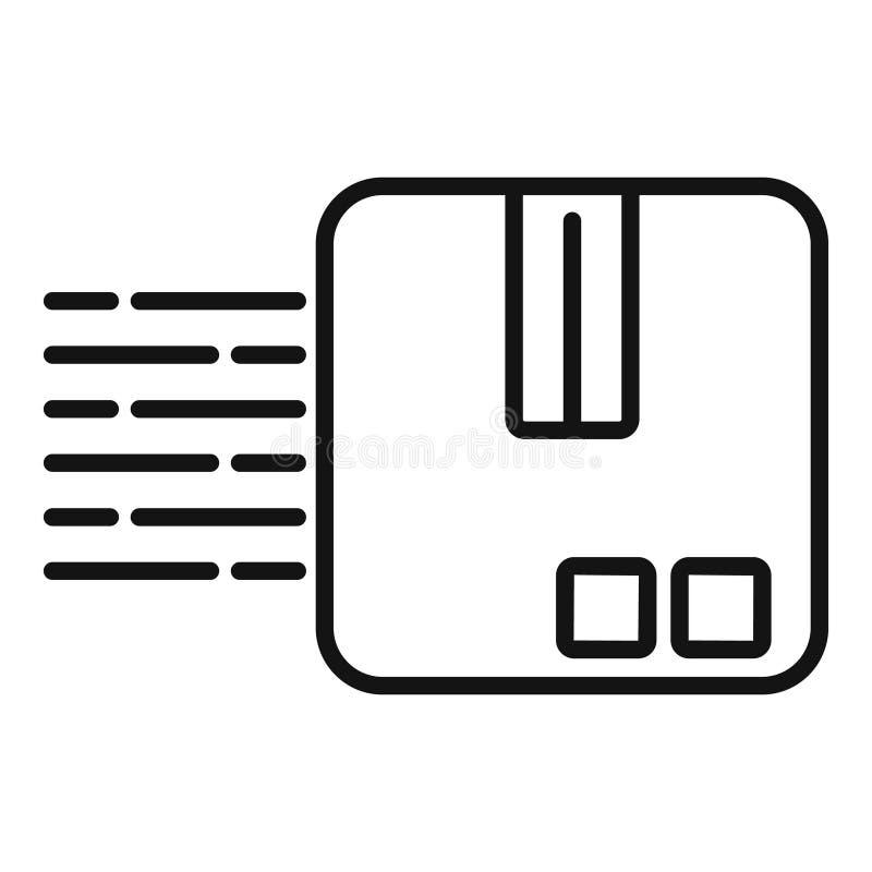 Fast Pack Delivery Parcel Icon Outline Vector. Work Scale Run Stock ...