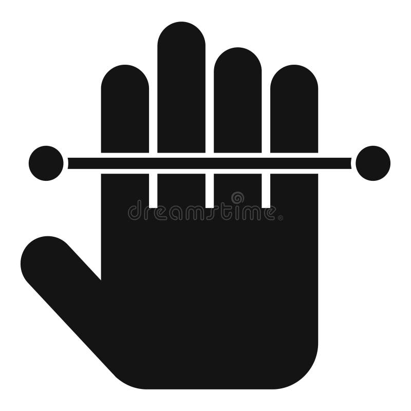 Fast Palm Scan Access Icon Simple Vector. Bio Printing Stock Vector ...