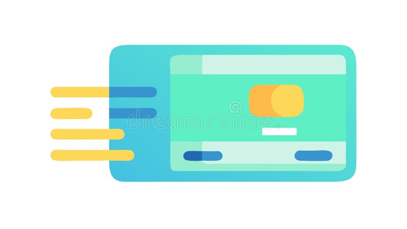 Fast Payment Credit Card Icon for Quick Transactions, Vector Design ...