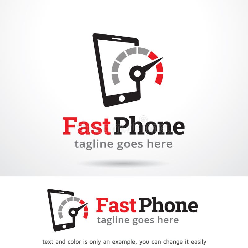 Fast Phone Logo Template Design Vector Stock Vector - Illustration of ...