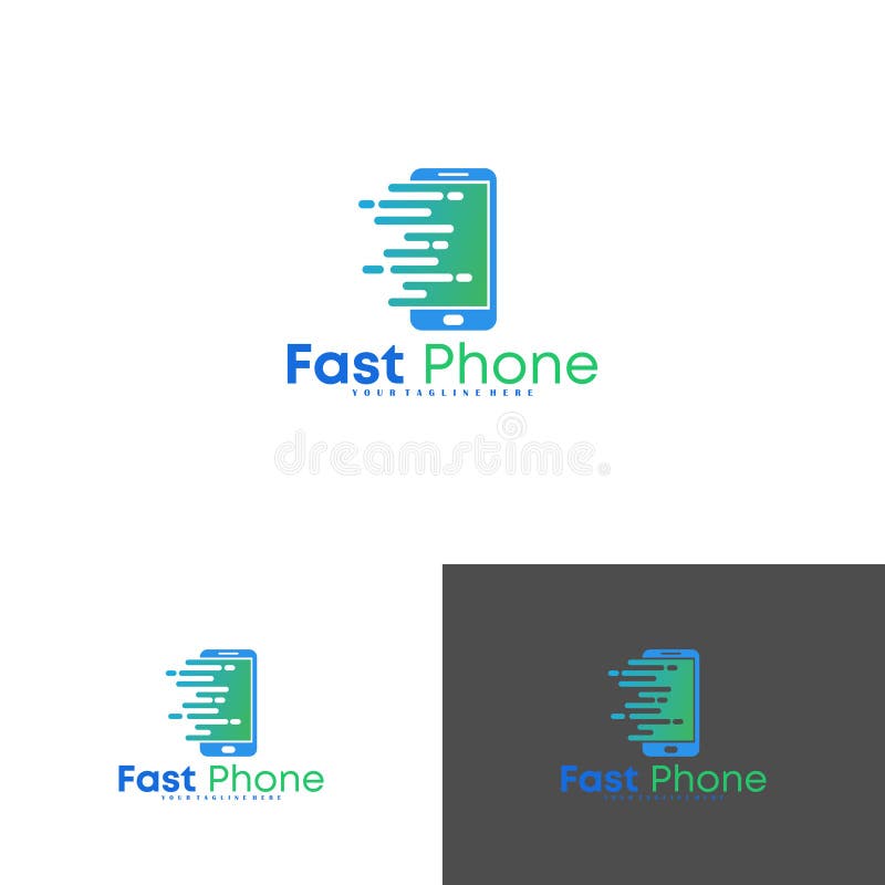 Fast Phone Logo Vector Design Template Stock Vector - Illustration of ...