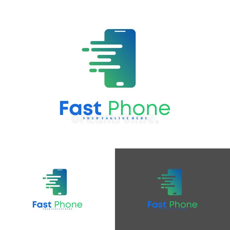 Fast Phone Logo Vector Design Template Stock Vector - Illustration of ...