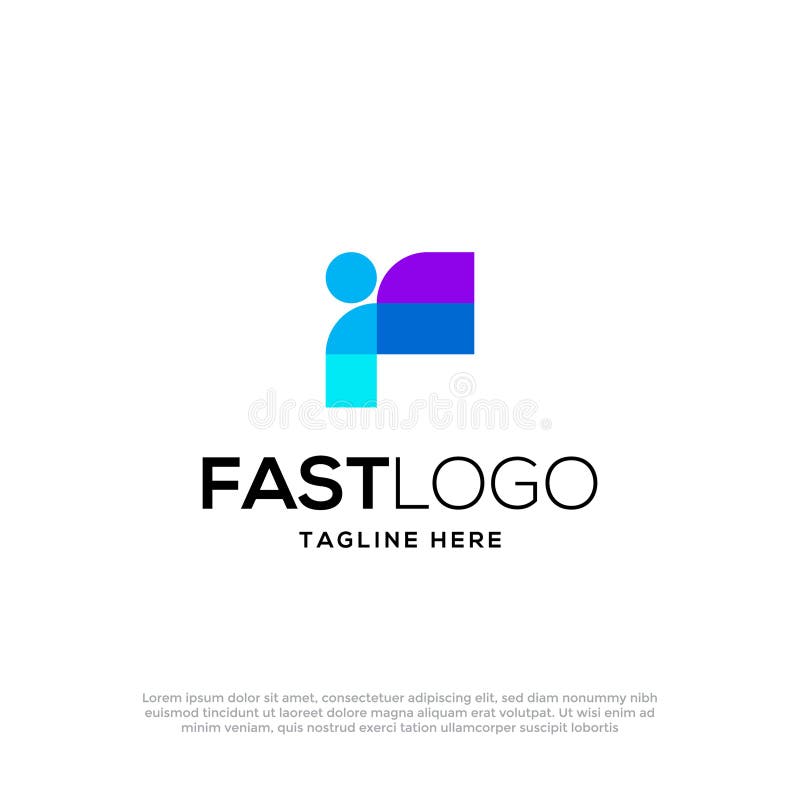 Fast Pixel Technology Logo Design Vector Stock Vector - Illustration of ...