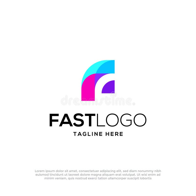 Fast Pixel Technology Logo Design Vector Stock Vector - Illustration of ...
